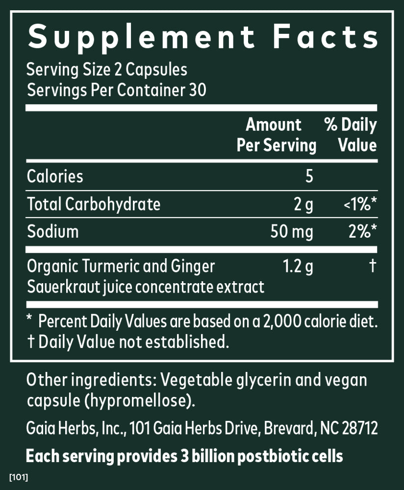 Ginger-Turmeric Postbiotic: Fermented Microbiome Supplement