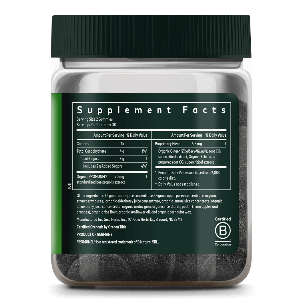 Immune Rapid Defense Gummies: Bee Propolis, Ginger, Echinacea: Gaia Herbs®