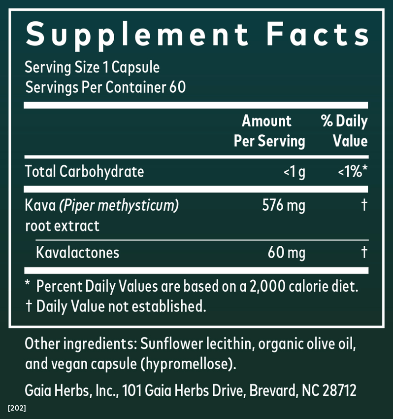 Kava Root Capsules for Calm & Relaxation* | Gaia Herbs
