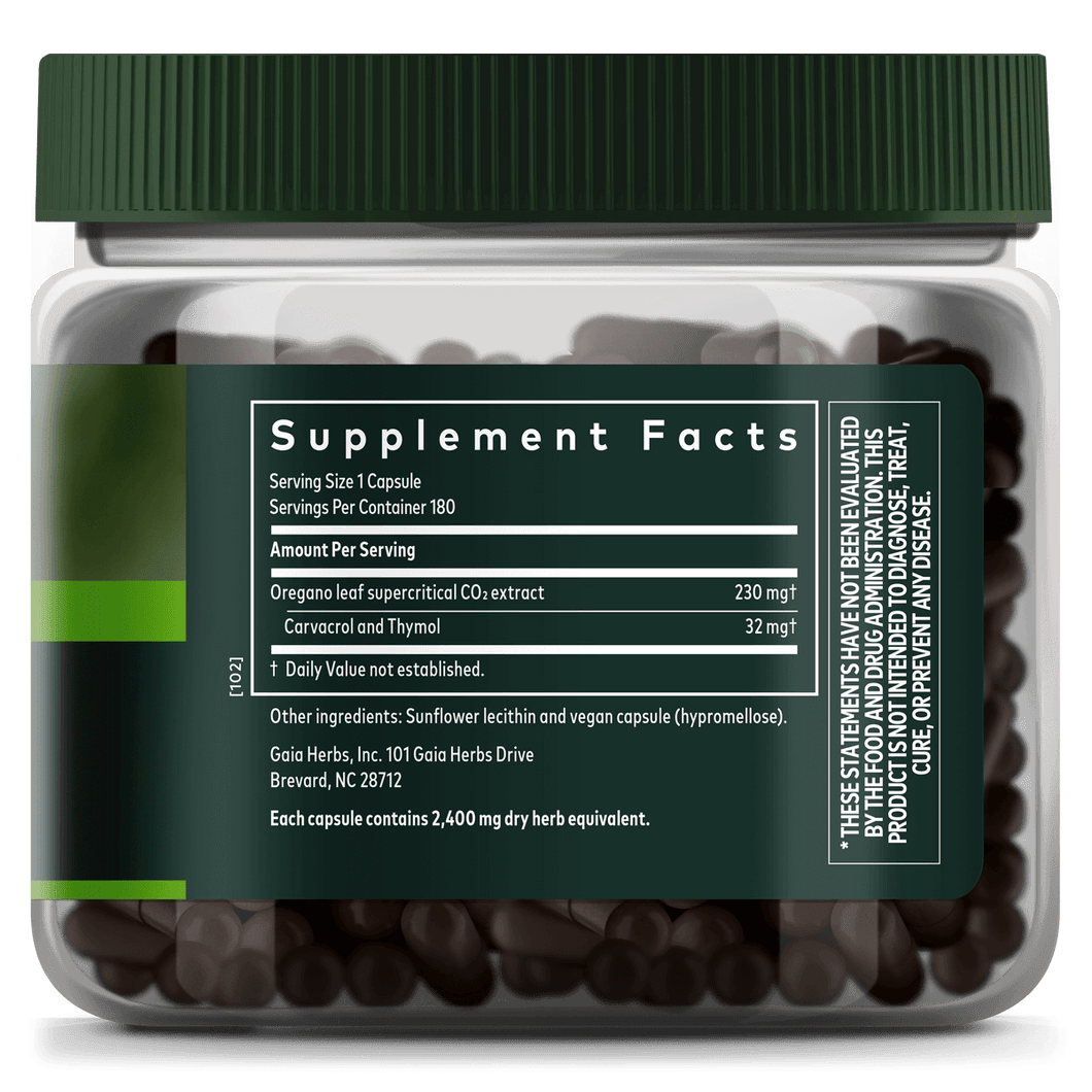 Oil of Oregano Capsules: Vegan Ancient Remedy: Gaia Herbs®