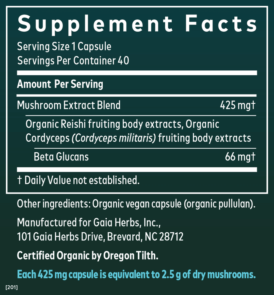 Respiratory Mushroom Blend - Lung Support* | Gaia Herbs
