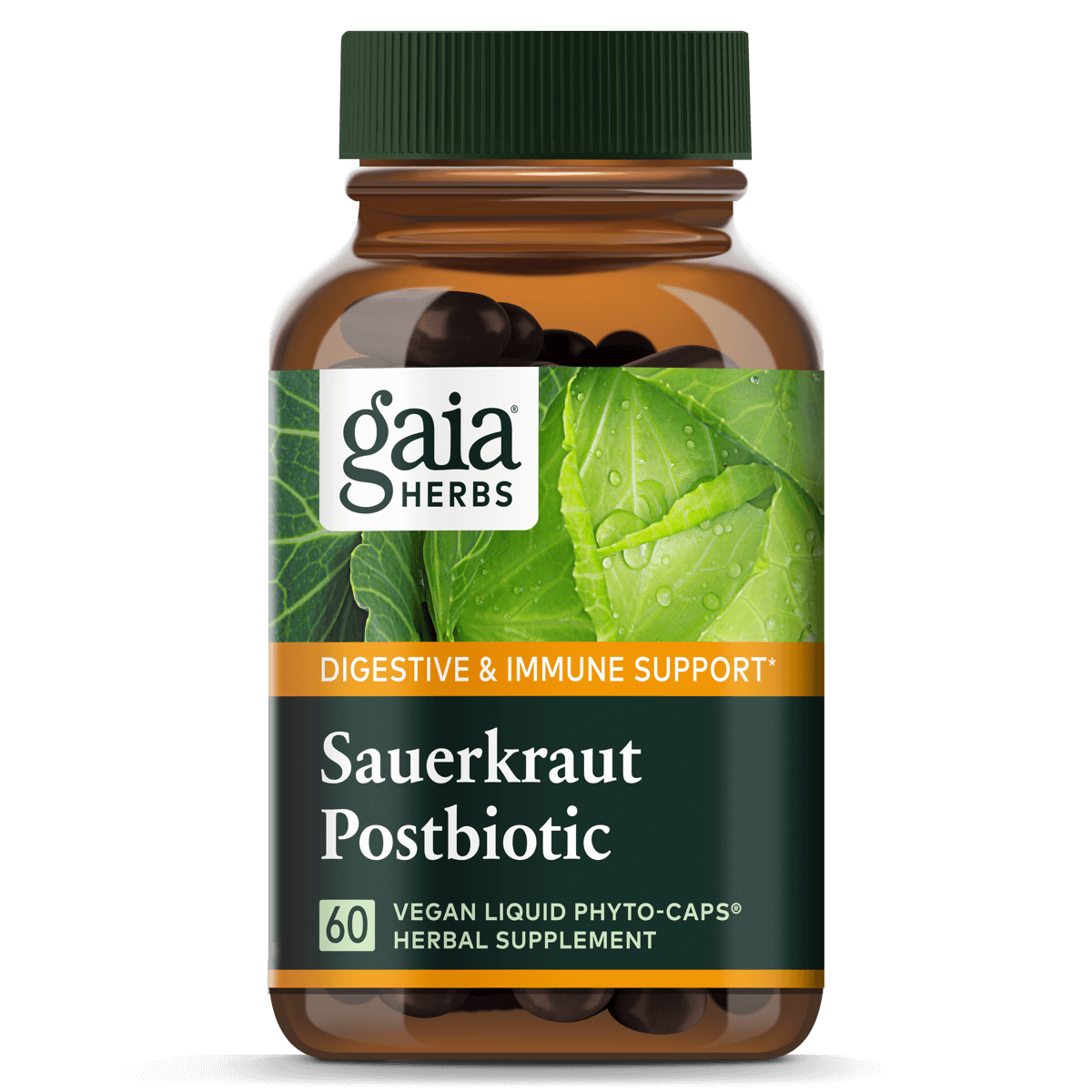 Sauerkraut Postbiotics: Fermented Microbiome Supplement: Gaia Herbs®