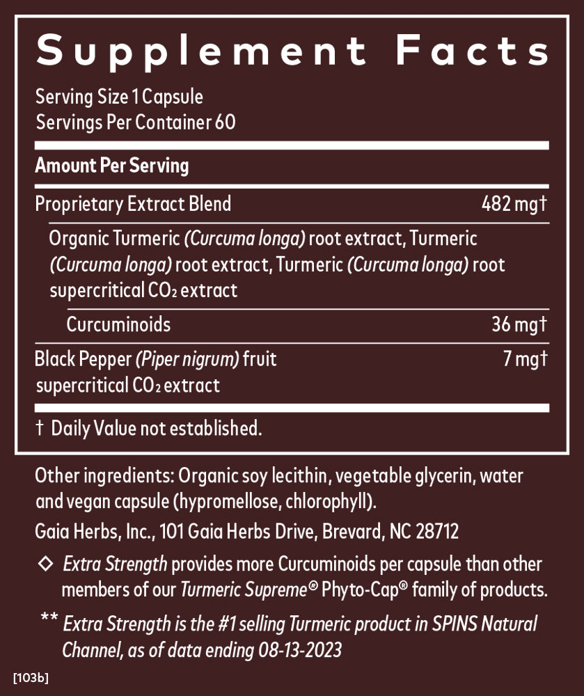 Turmeric Supplement Pills - Turmeric Supreme®: Gaia Herbs®