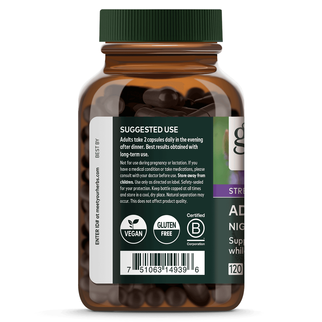 Adrenal Restore Nightly Supplement: Ashwagandha: Gaia Herbs®
