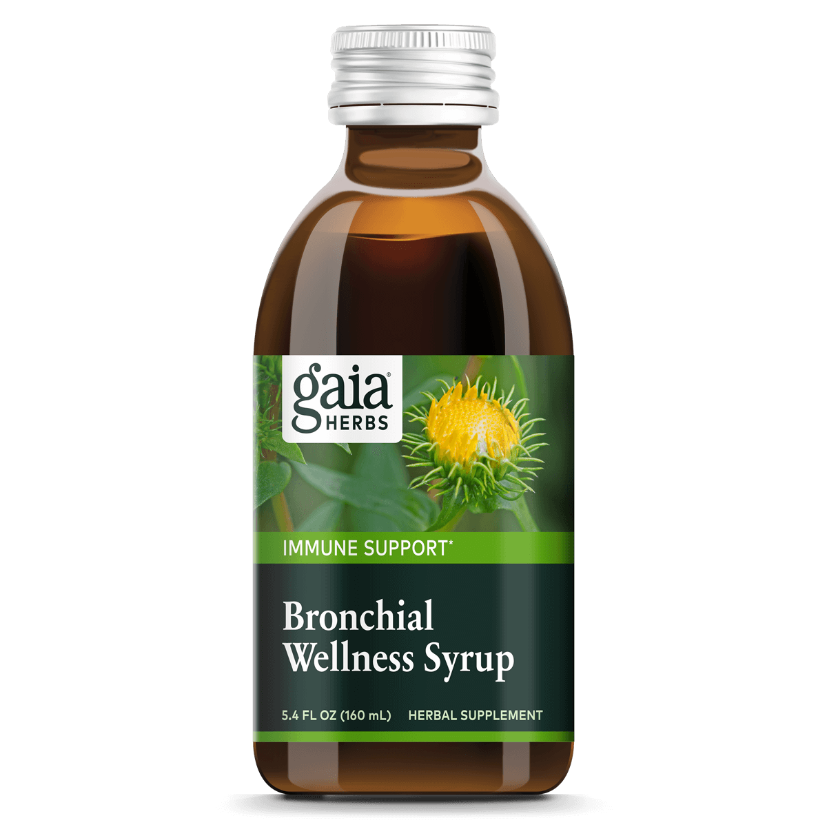 Bronchial Wellness Syrup for Immune Support – Purity-Tested: Gaia Herbs®