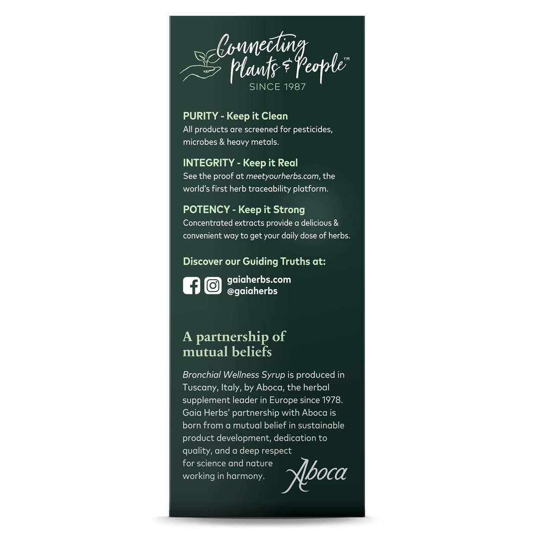 Bronchial Wellness Syrup for Immune Support – Purity-Tested: Gaia Herbs®