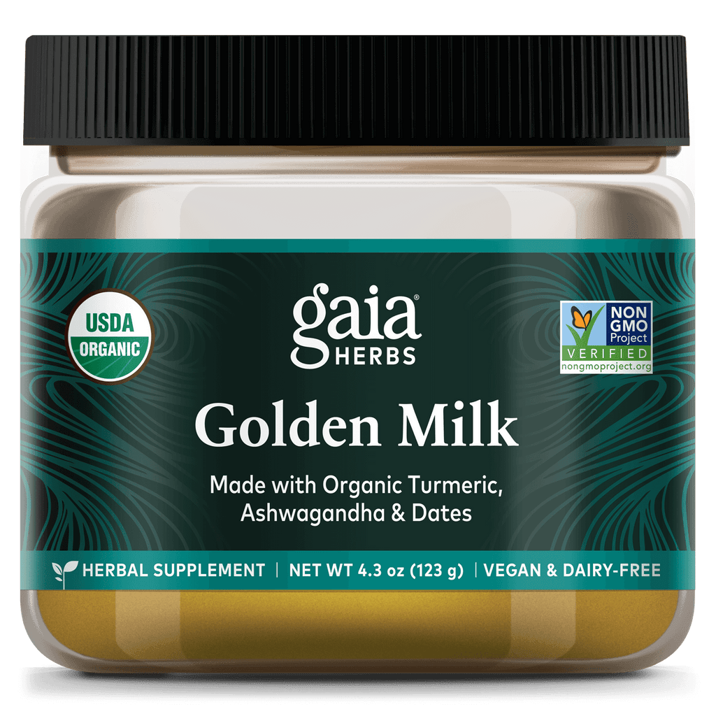 Golden Milk Tea Powder With USDA Organic Turmeric: Gaia Herbs®