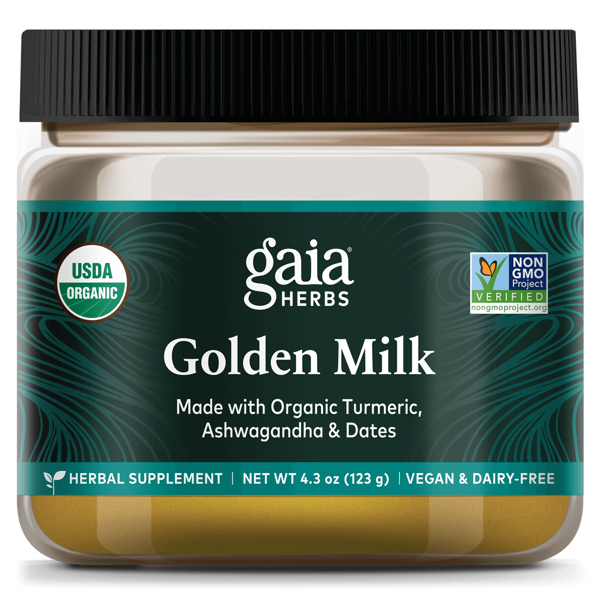 Golden Milk Tea Powder With USDA Organic Turmeric: Gaia Herbs®